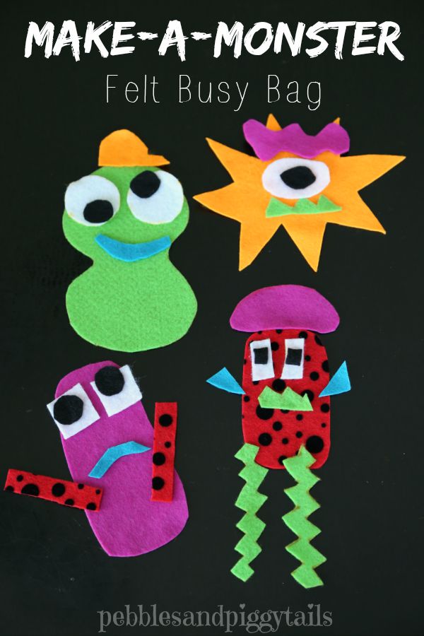 Monster Busy Bag Felt Craft for Kids | Making Life Blissful