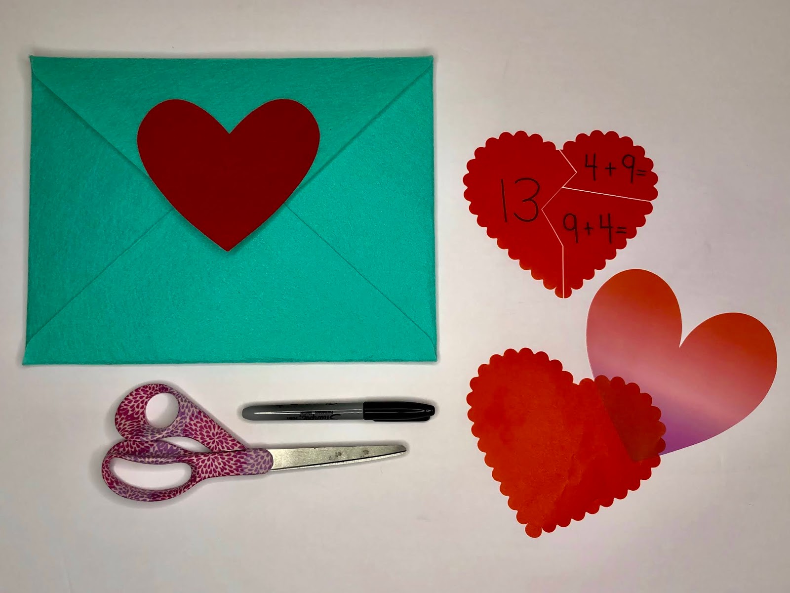 Broken Hearts Math Activity and FREE Recording Sheet | TheHappyTeacher
