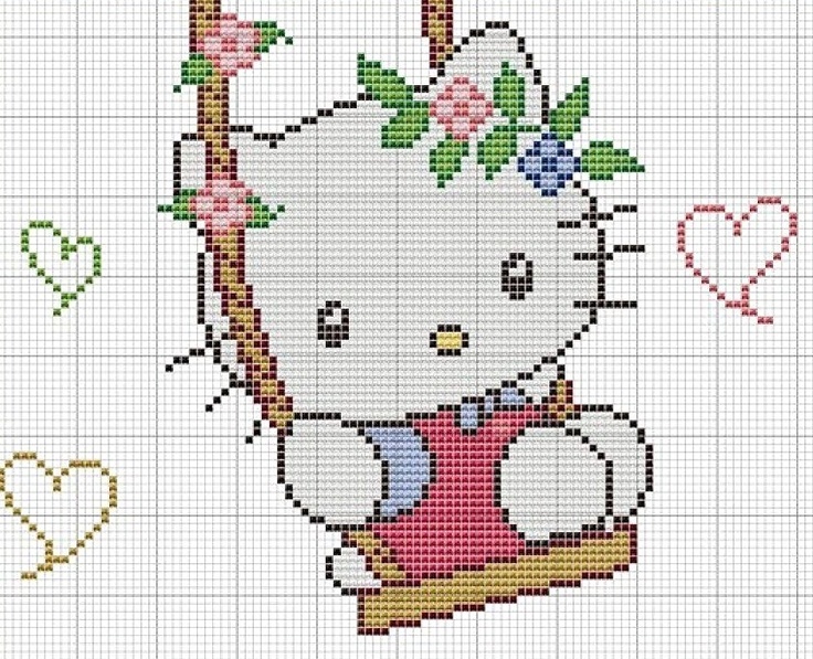 Χειροτεχνήματα: Hello kitty για κέντημα/ Hello Kitty cross stitch patterns