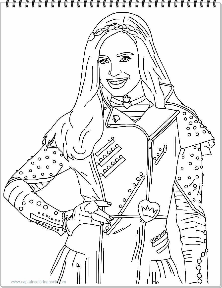 Mal Descendants Cartoon Coloring Pages Coloring Pages
