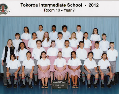 Room 10 Tokoroa Intermediate: 2012 Class Photo
