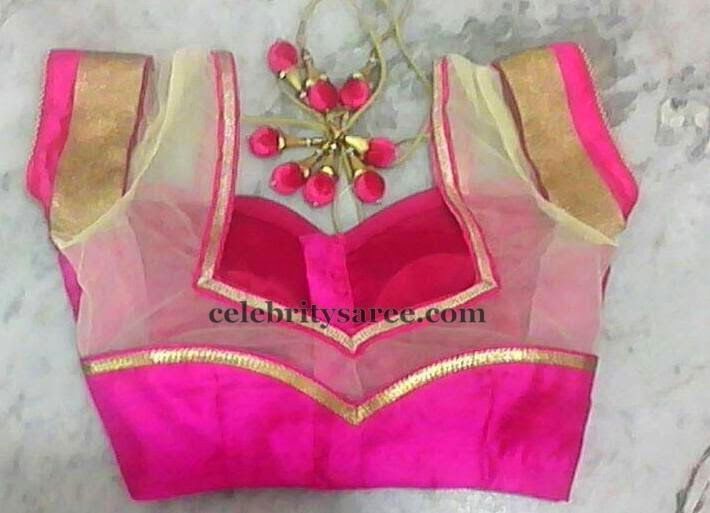 BACK NECK BLOUSE READY MADE AND CUSTOMIZED DESIGNER BLOUSE WITH BLOUSE ...