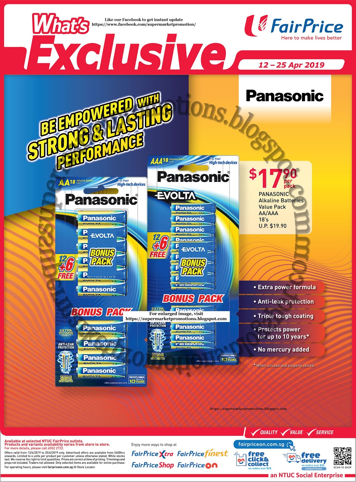 NTUC FairPrice Panasonic Promotion 12 - 25 April 2019 ~ Supermarket ...