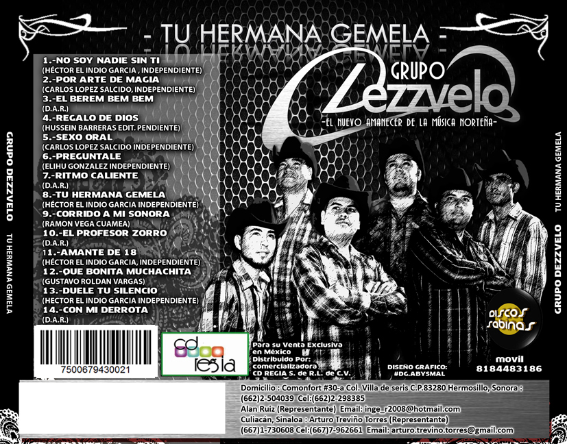 RULO TEXANO: GRUPO DEZZVELO - TU HERMANA GEMELA (DISCO 2013)
