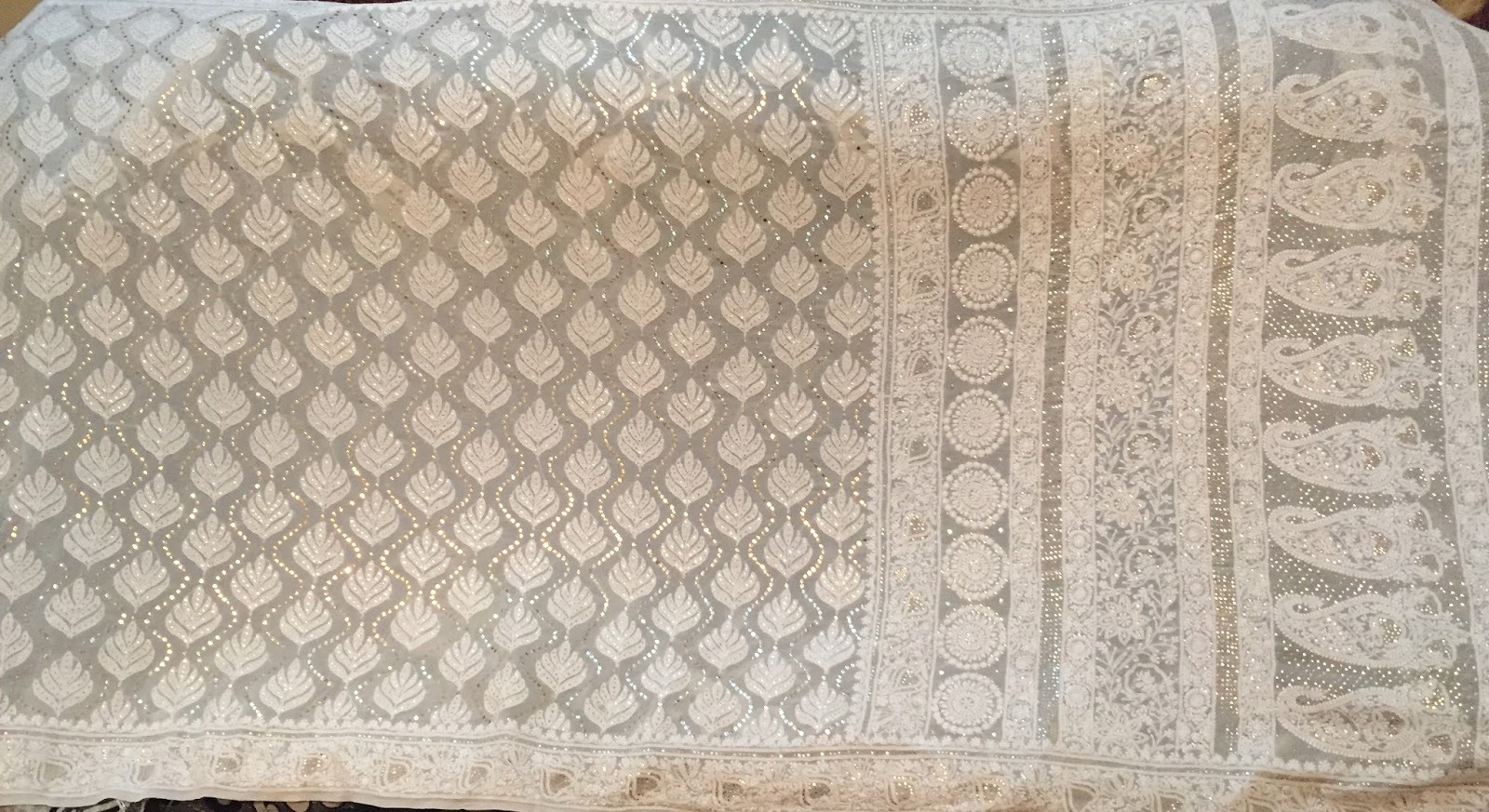 Lucknowi Chikankari Anarkali, Lucknowi Chikankari Saree, Lucknowi ...