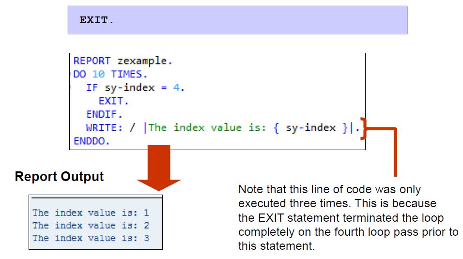online Classes of SAP ERP ABAP 7.4 CONTROL STATEMENTS