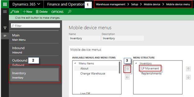LP Movement and LP Movement Configuration in D365 FO