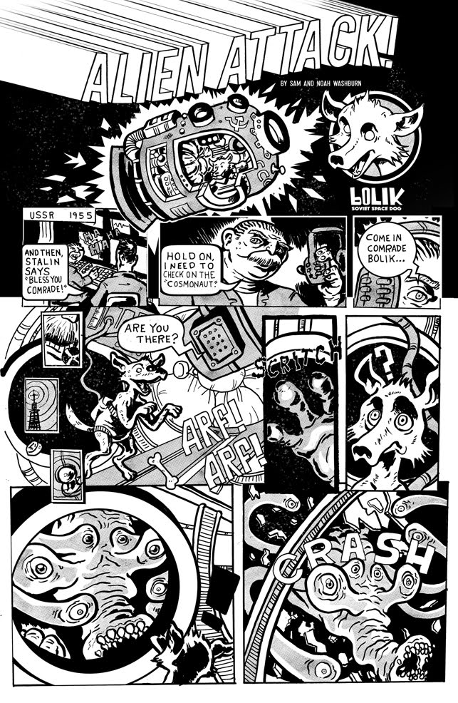 Sam Washburn Illustration: Our New Comic! ALIEN ATTACK!