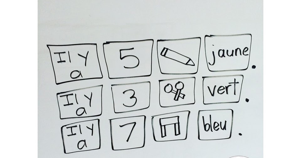 Dans ma salle de classe - sentence building - Primary French Immersion ...