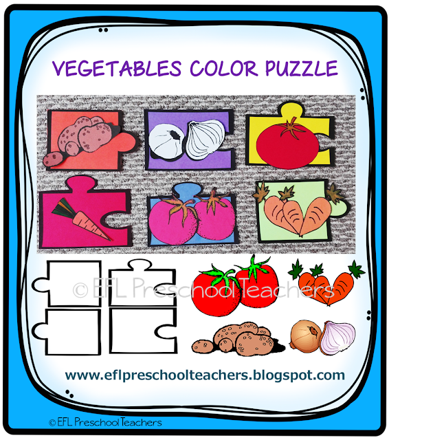 ESL/EFL Preschool Teachers: Vegetables Activities