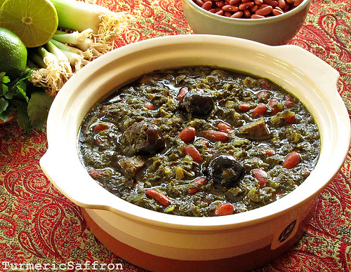 Turmeric & Saffron: Ghormeh Sabzi - Persian Herb Stew