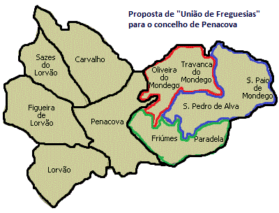 Penacova Online: Extinção de Freguesias:o novo mapa de Penacova
