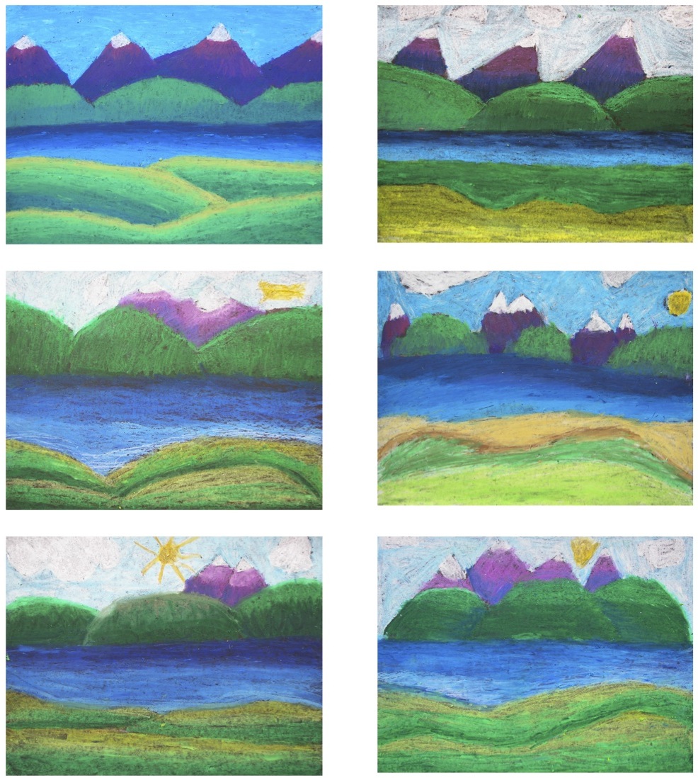 The Rolling Artroom: Oil Pastel Landscapes 1-3 Grade