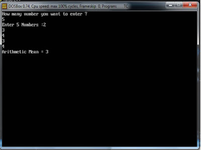 Program to Calculate Arithmetic Mean.