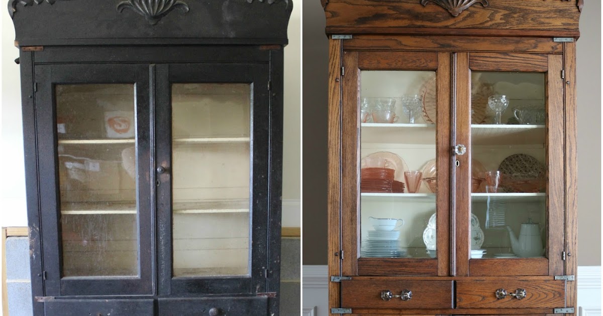 a blonde, a boy, and a blog. . .: DIY: refinished vintage pie safe