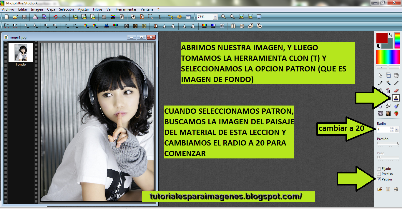 Tutoriales para Imágenes: TUTORIAL 9 - PHOTOFILTRE STUDIO X