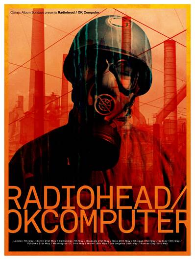 INSIDE THE ROCK POSTER FRAME BLOG: Carl Glover Radiohead OK Computer ...