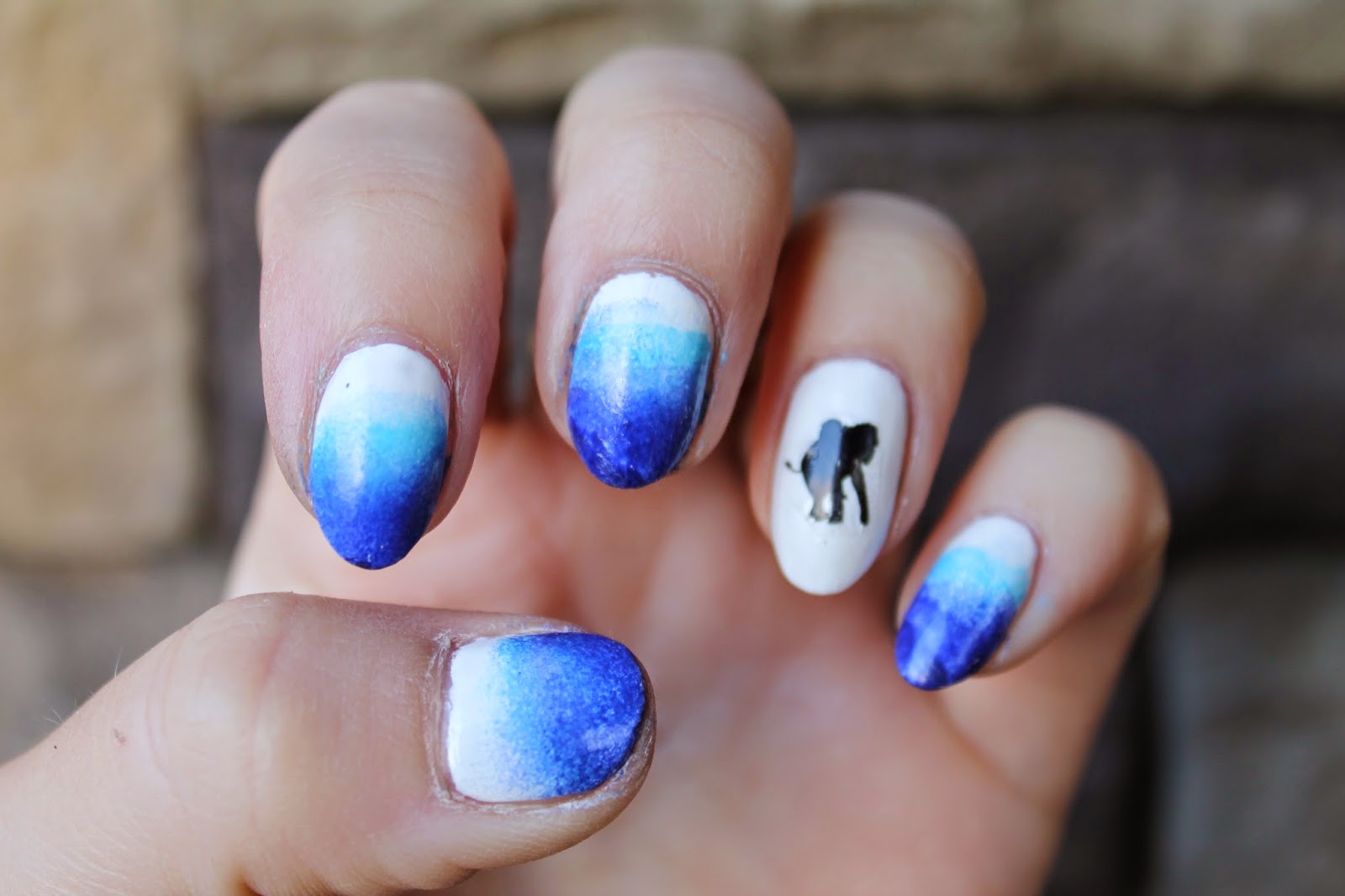 Ombre Elephant Nail Art Tutorial - Monica Hayworth
