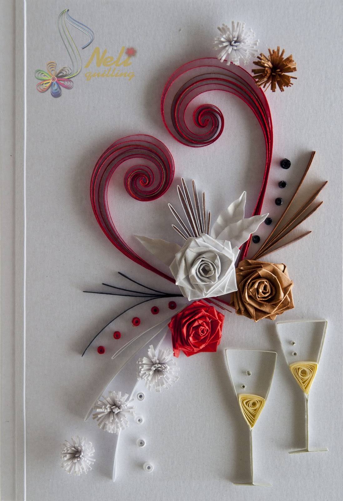 Neli Quilling Art: Quilling card-With love