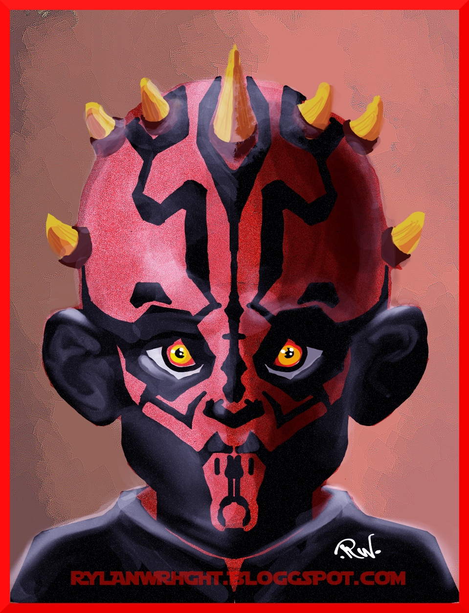 Kid Darth Maul painting(Gimp) - Traditional - Blender Artists Community