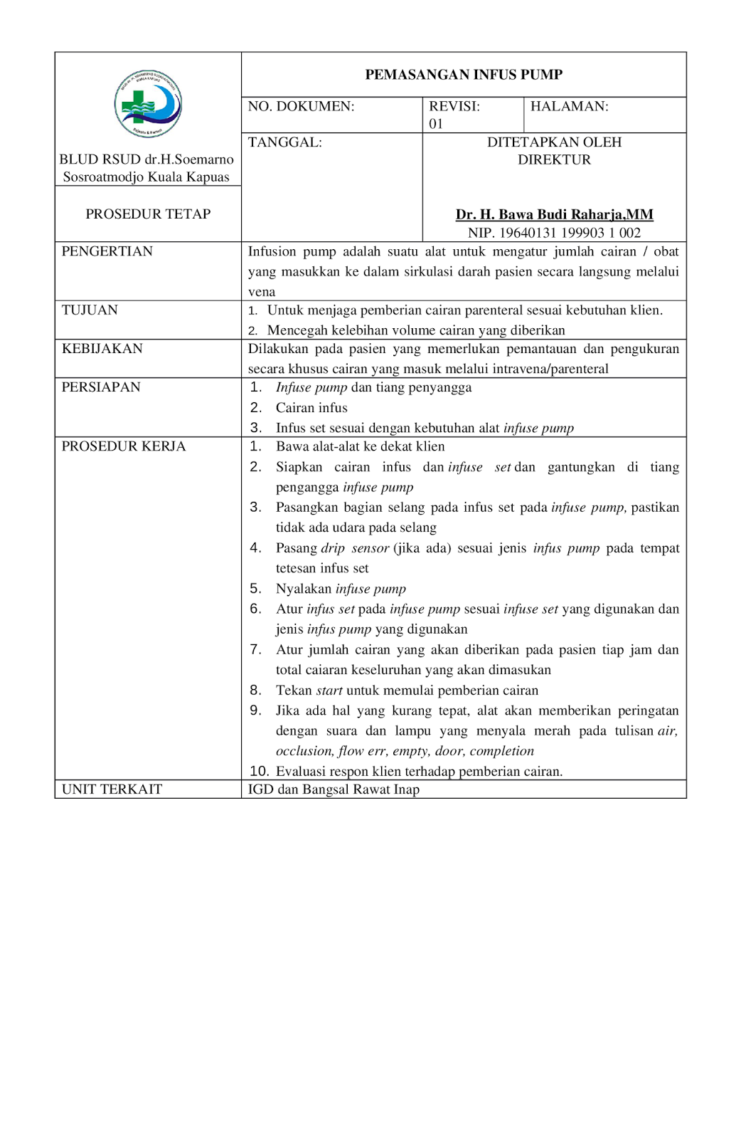 sop pemasangan infus - wood scribd indo