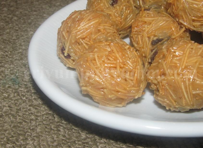 Erivum Puliyum Semiya Laddu Vermicelli Balls