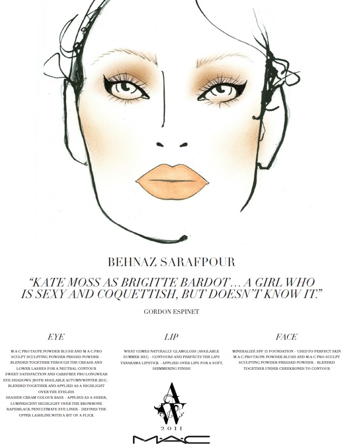 MAC Autumn/Winter '11 Daily Face Charts for Sunday ,February 13th - The ...