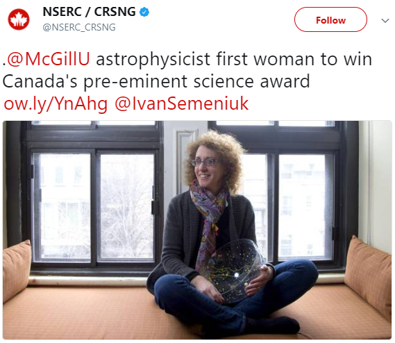 Earth and Space News: Astrophysicist Vicky Kaspi Wins Highest Canadian ...