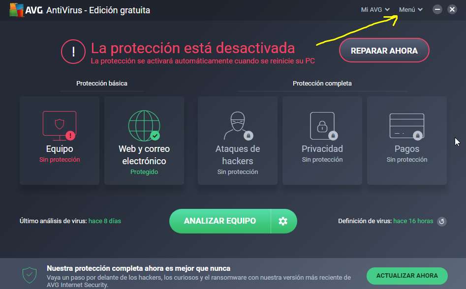 Aprendiendo Scriptcase: Desactivar antivirus AVG Antivirus para ...