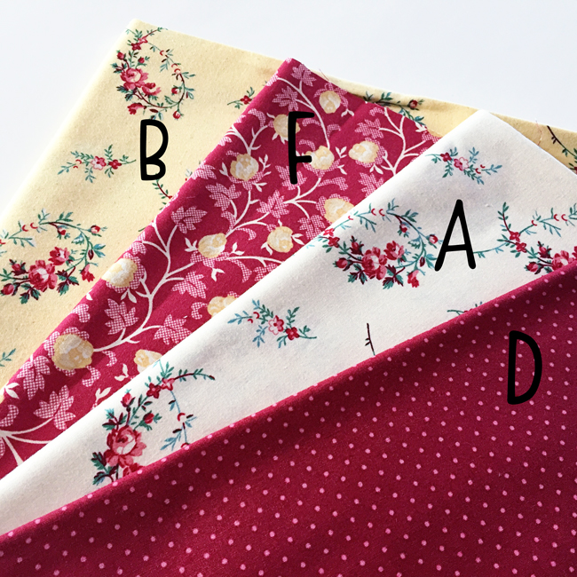 Fort Worth Fabric Studio: Raspberry & Cream BOM {Block 1}