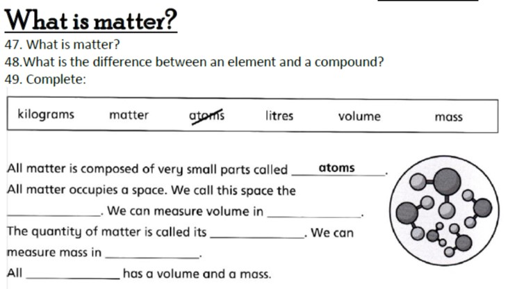 Natural Science 5 grade: 1. MATTER - What is matter?