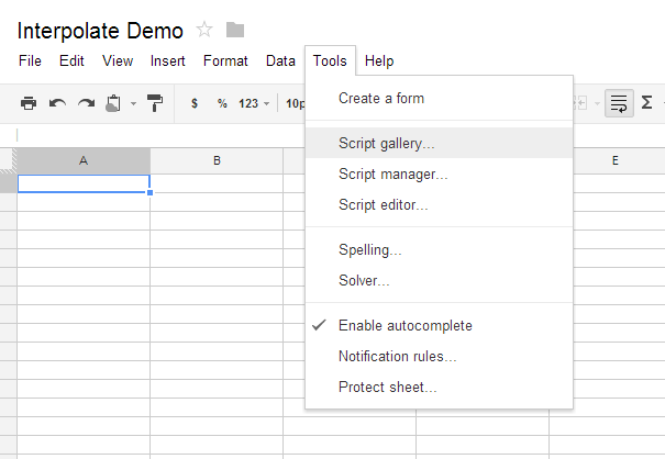 Linear interpolation with Dates in Google Spreadsheets