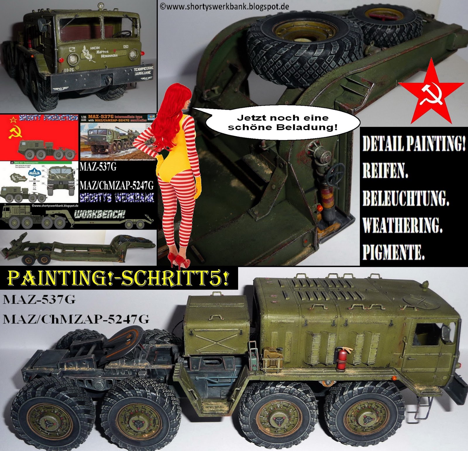 Shortys Werkbank: Workbench-Trumpeter-MAZ-537G