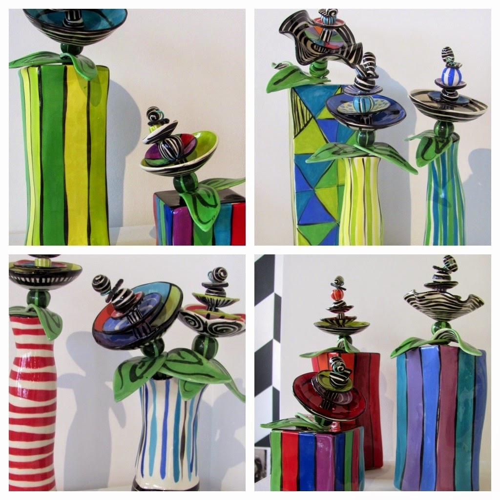 Terry Shipley Ceramics: Exploring more Flowers and Vase Forms