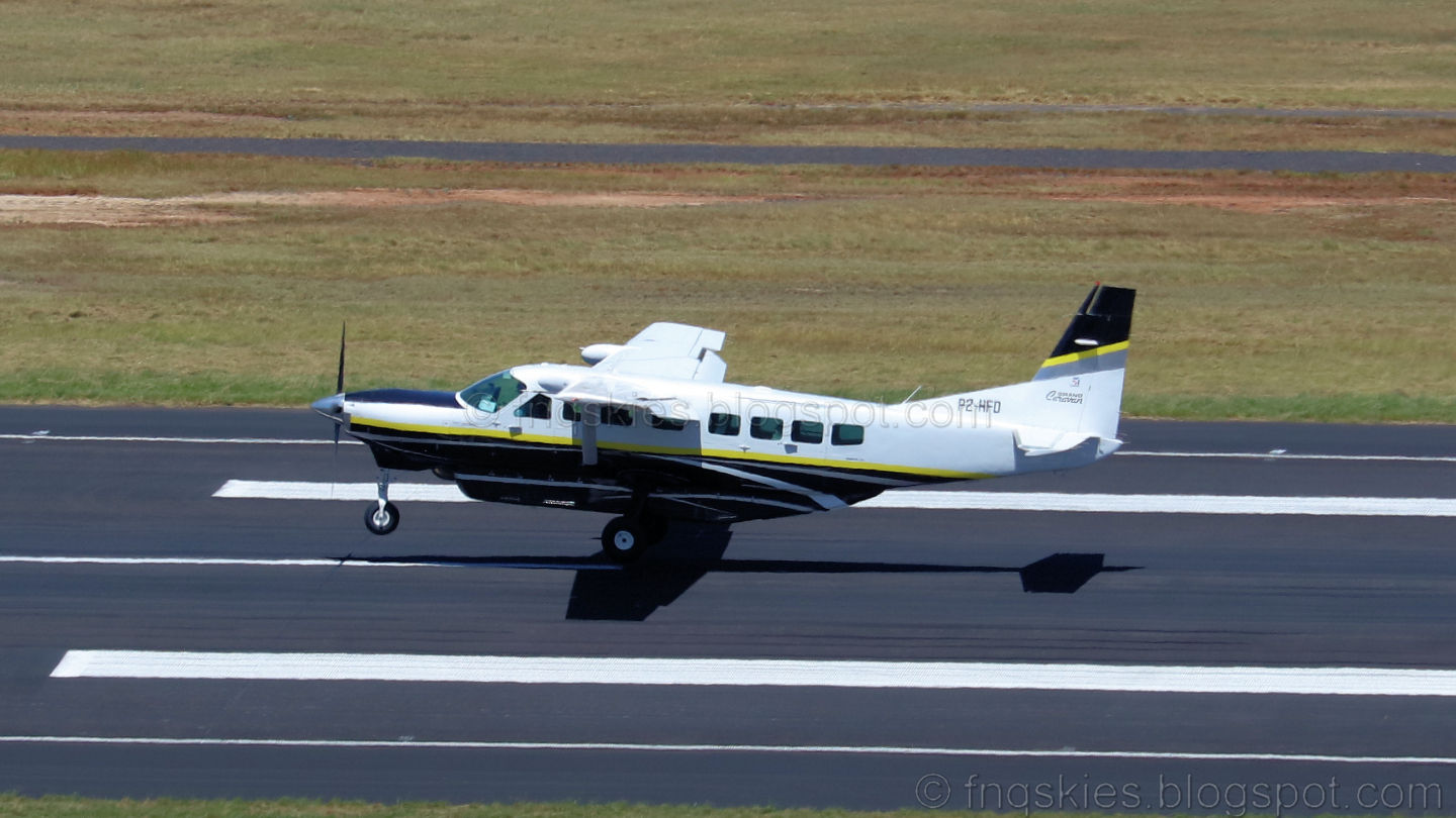 Far North Queensland Skies: Helifix Operations Cessna C208 P2-HFD arrives