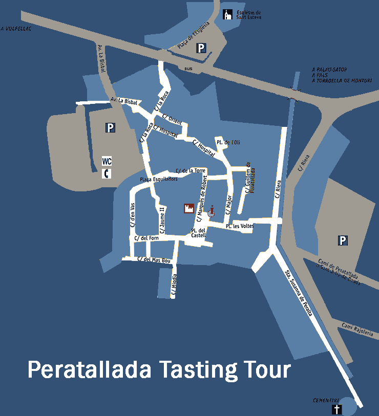Peratallada Tasting Tour: Peratallada plànol - mapa - map