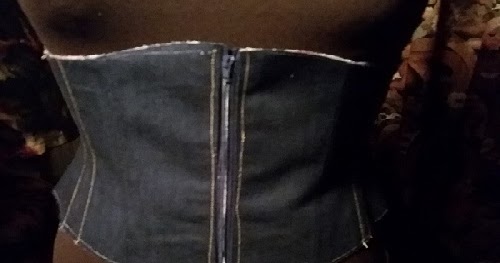 Me Sew Crafty: Denim Corset Simplicity #8129