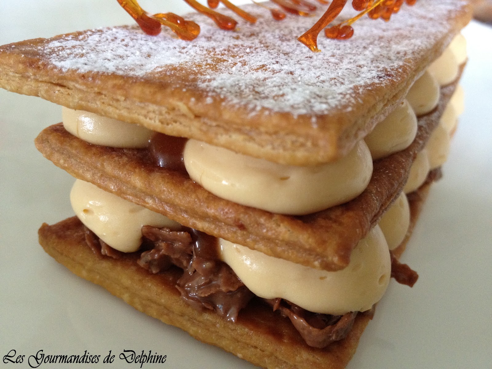 Mille-feuille crousti-coulant caramel au beurre salé