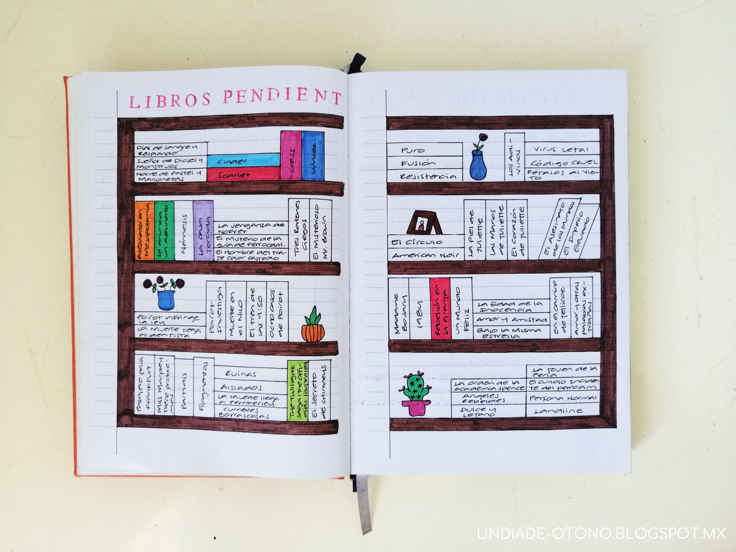 Ideas para comenzar un book journal - Un día de otoño