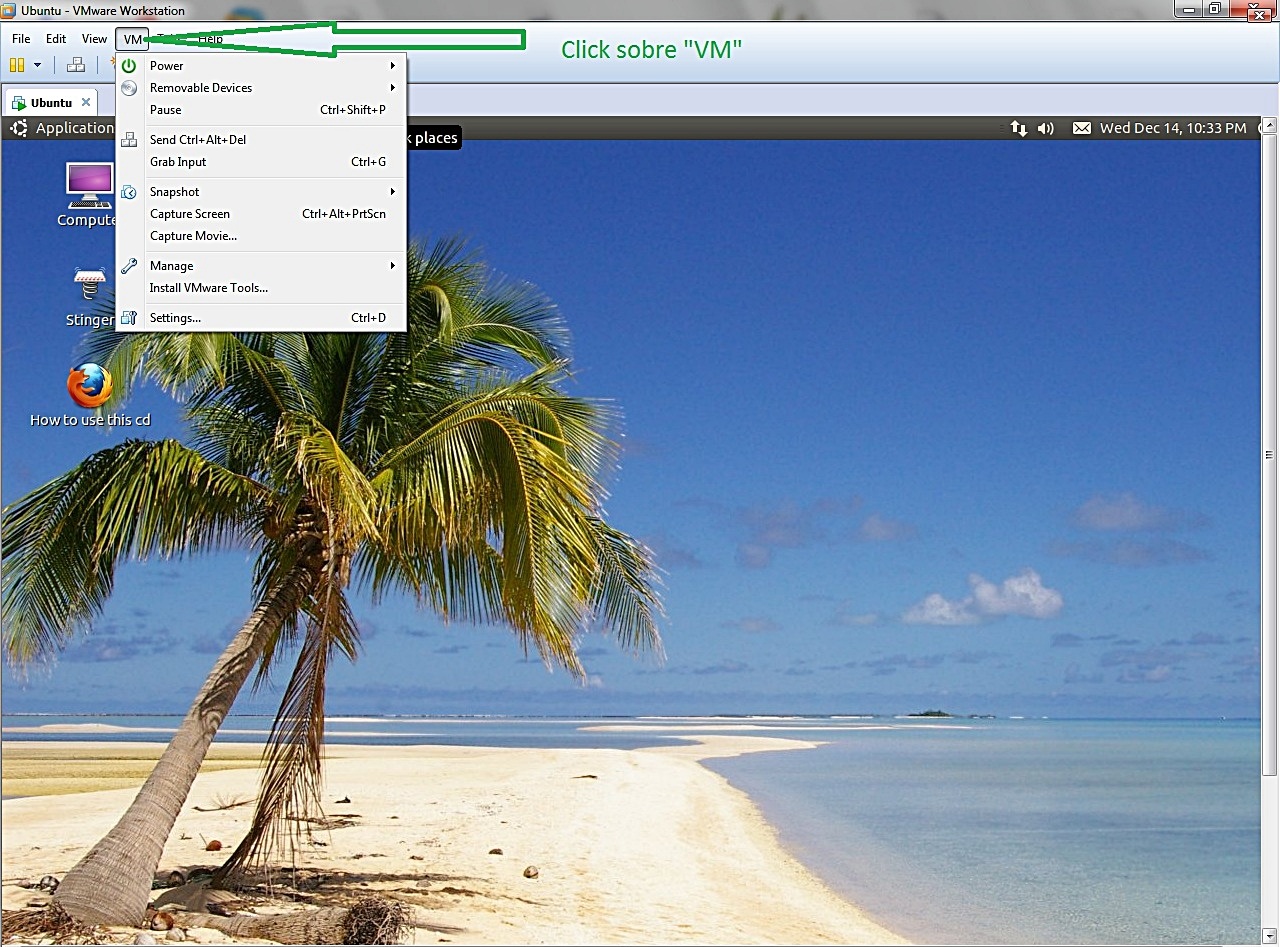El baúl de Pepe: Activar sonido de Linux - Ubuntu en VMware Workstation