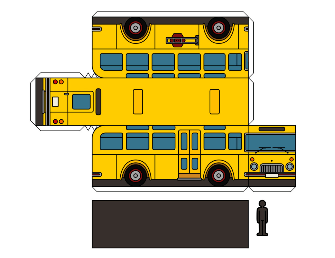 SP. Papel Modelismo: Paper Bus 05