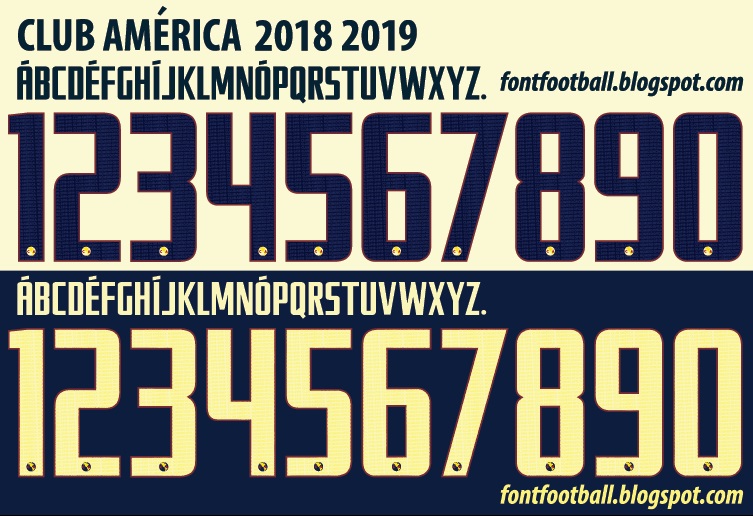 FONT FOOTBALL: Font Vector Club América 2018 2019 kit