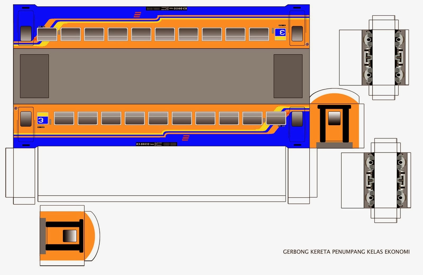 paper craft kereta api indonesia: Paper Craft kereta api indonesia