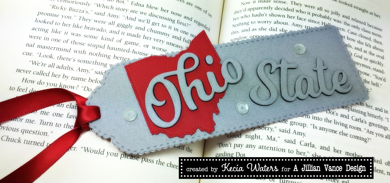 Stamping Deets: Ohio State Bookmark