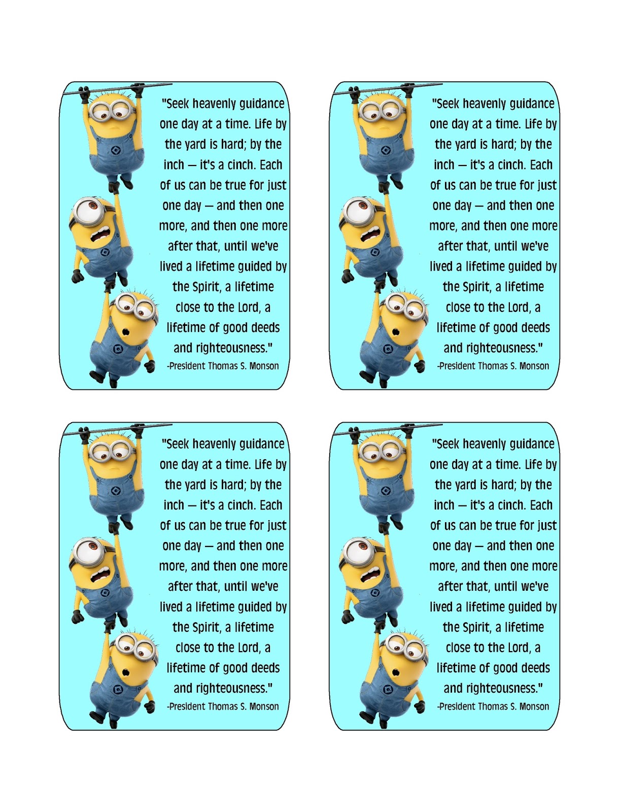 DIY Party Mom: Using the Minions to teach Your Kids to Follow the Prophet