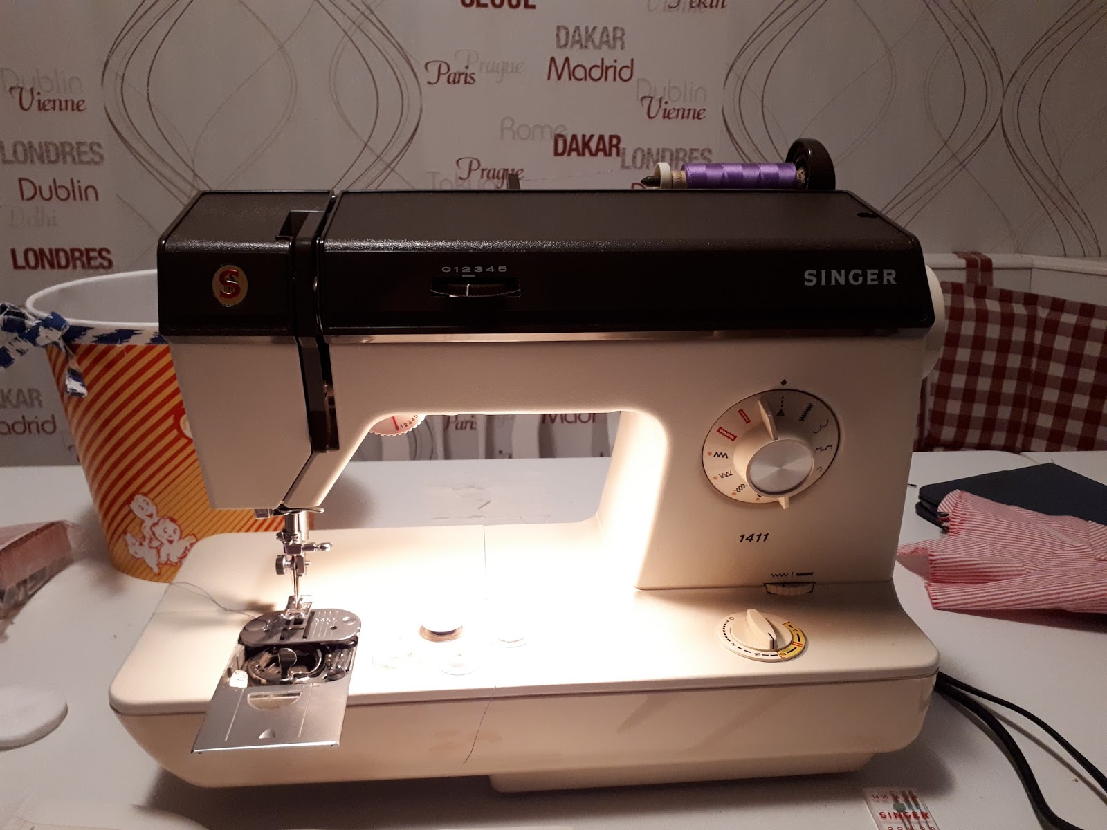 AnnieK.s Krimskramspalast: Ich teste eine Nähmaschine - heute: Singer 1411