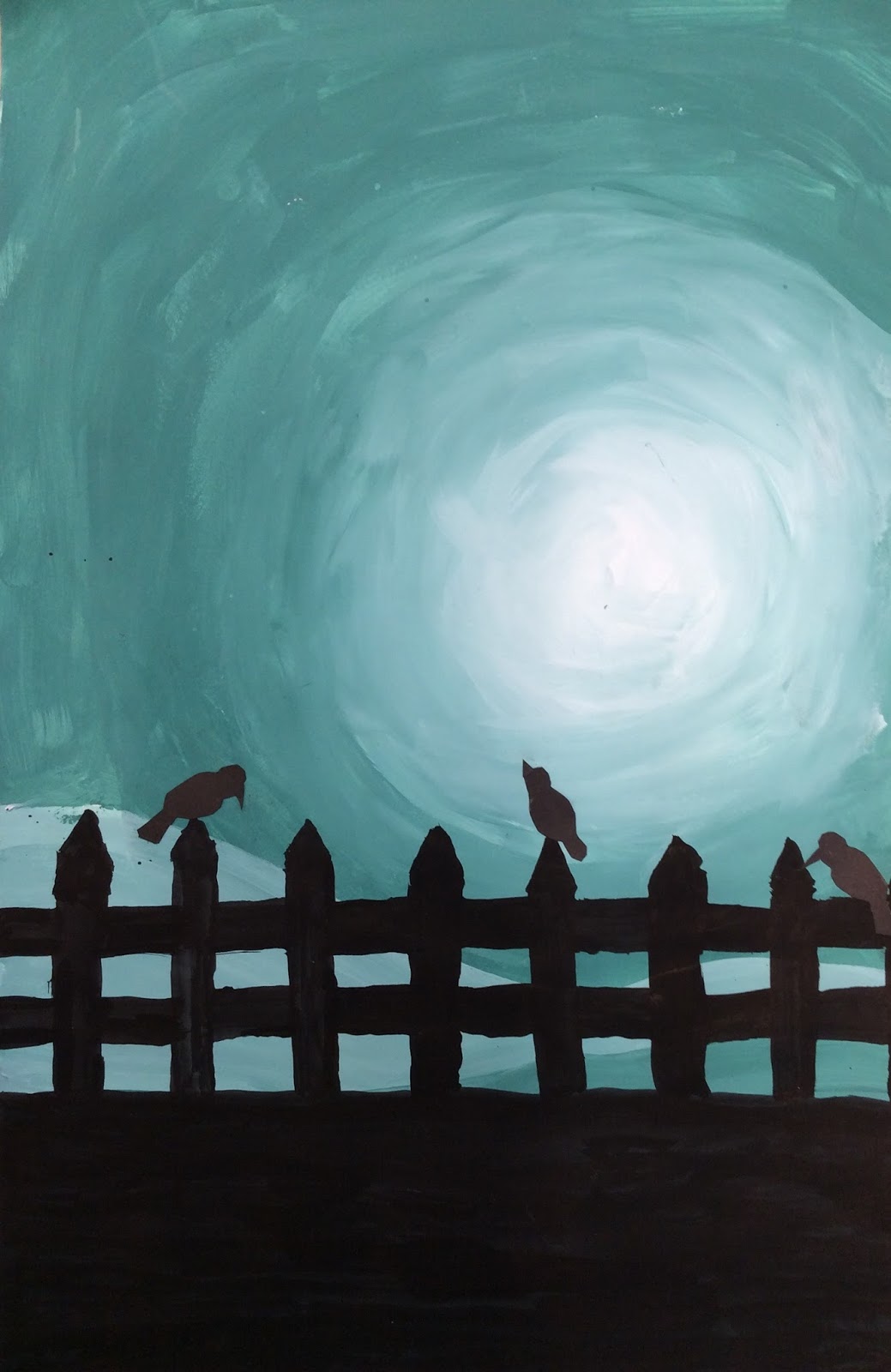 Art with Mrs. Elliott : Monochromatic Scenes in Silhouette