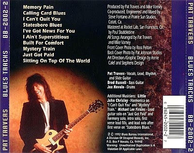 SouthernBluesRock: Pat Travers 1992 Blues Tracks