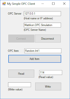 My Simple OPC Client C# - HadiSCADA