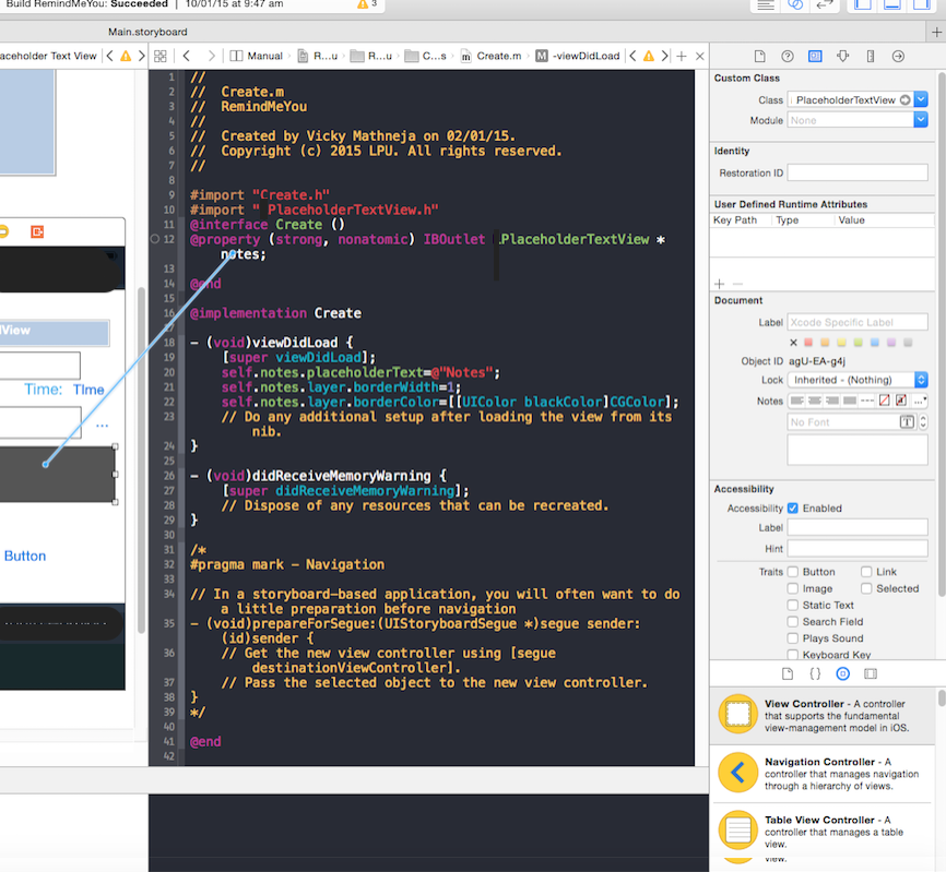 Mobile Application Development-Reloaded: iOS-Placeholder in TextView